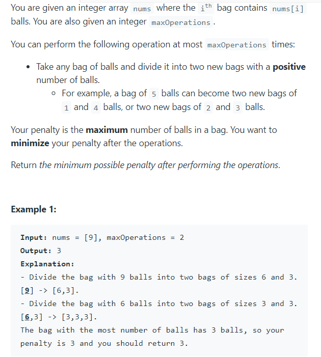 Solved You are given an integer array nums where the ith bag | Chegg.com