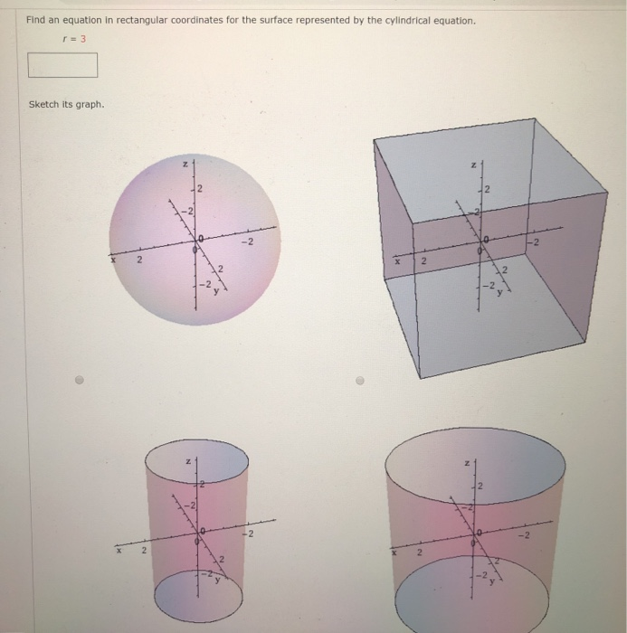 Solved Find an equation in rectangular coordinates for the | Chegg.com