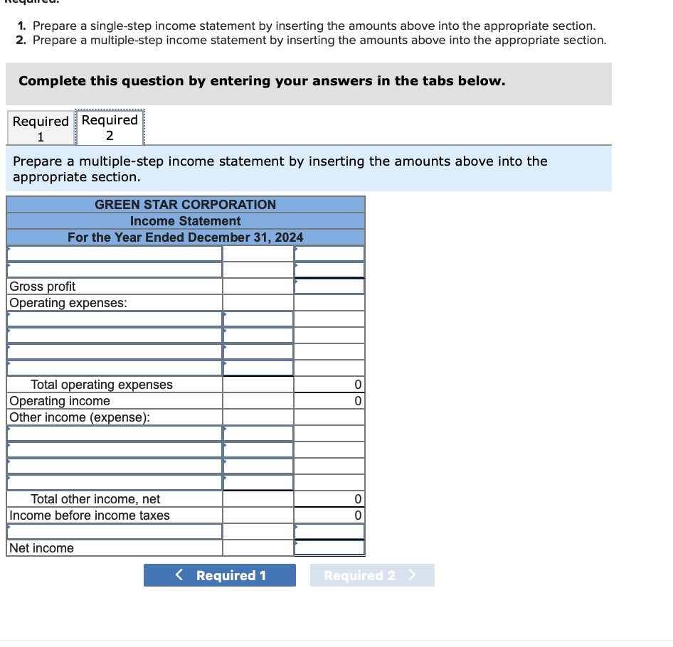 Solved Exercise 4-2 (Algo) Income statement format; single | Chegg.com