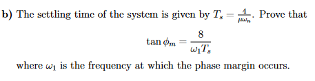 Solved 5. The second-order system transfer function is given | Chegg.com