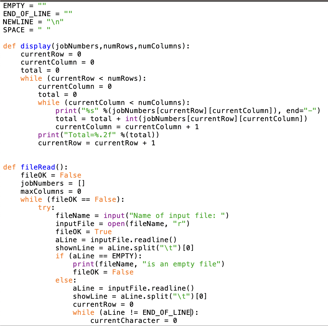Solved EMPTY = "" END_OF_LINE = " " NEWL̄INE ="\n" SPACE ="" | Chegg.com