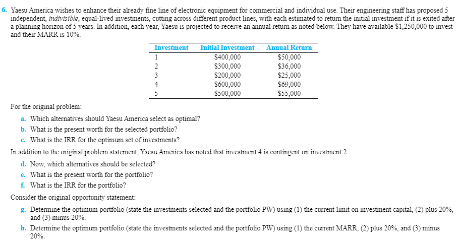 Solved Engineering Economics: I need help with setting up | Chegg.com