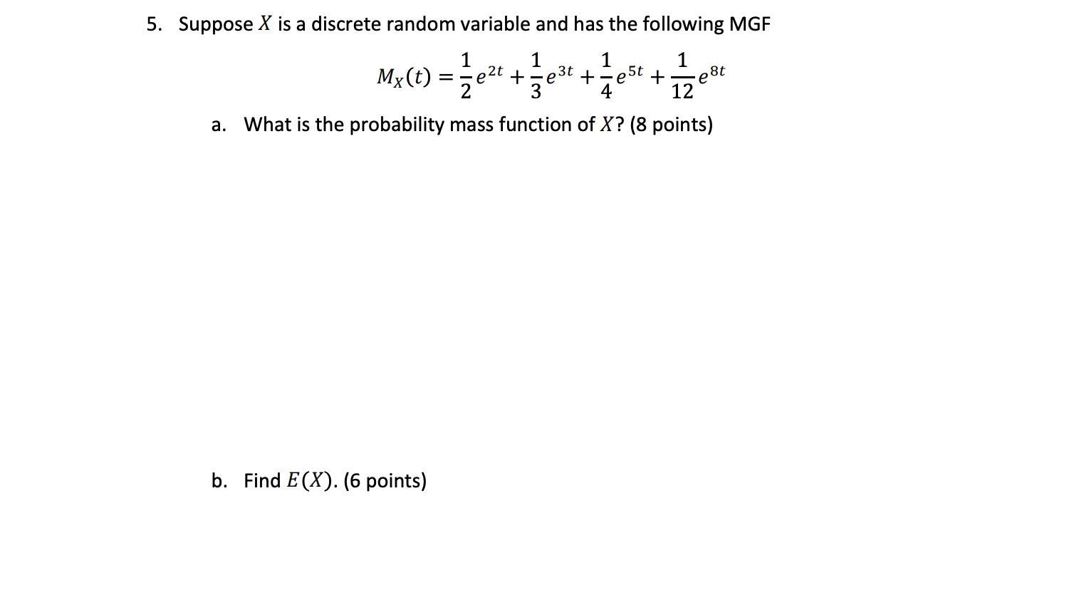 Solved Suppose X is a discrete random variable and has the | Chegg.com