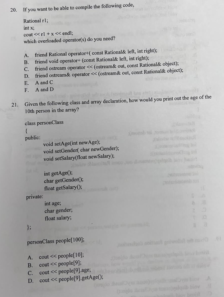 Solved 20. If you want to be able to compile the following | Chegg.com