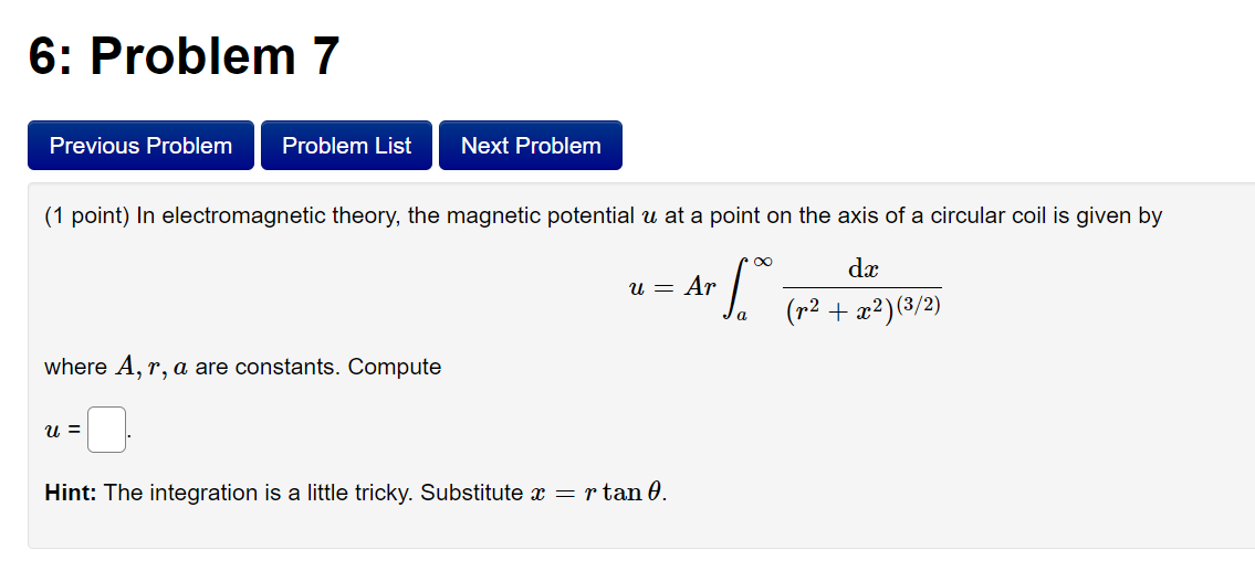 Solved (1 point) In electromagnetic theory, the magnetic | Chegg.com