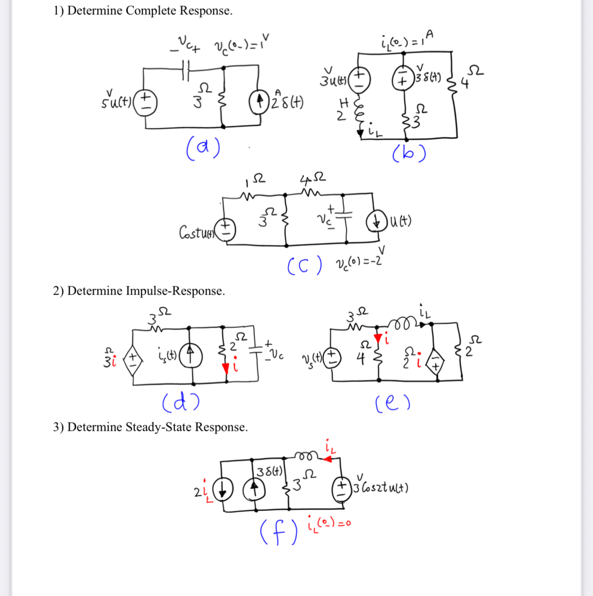 1) ﻿Determine Complete Response. 2) ﻿Determine | Chegg.com