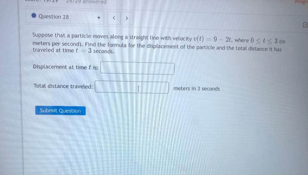 Solved Suppose That A Particle Moves Along A Straight Line