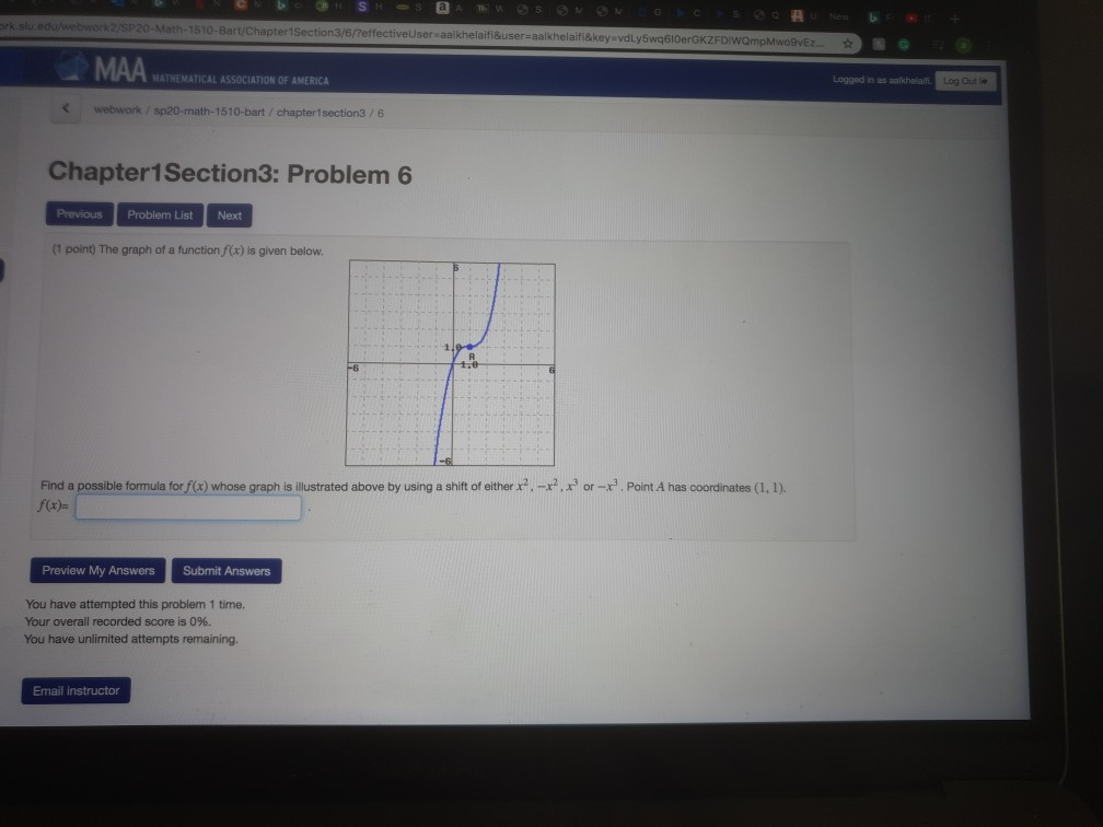 Solved arkslu.edu/webwork/SP 20-Math-1510-Bart/Chapter | Chegg.com