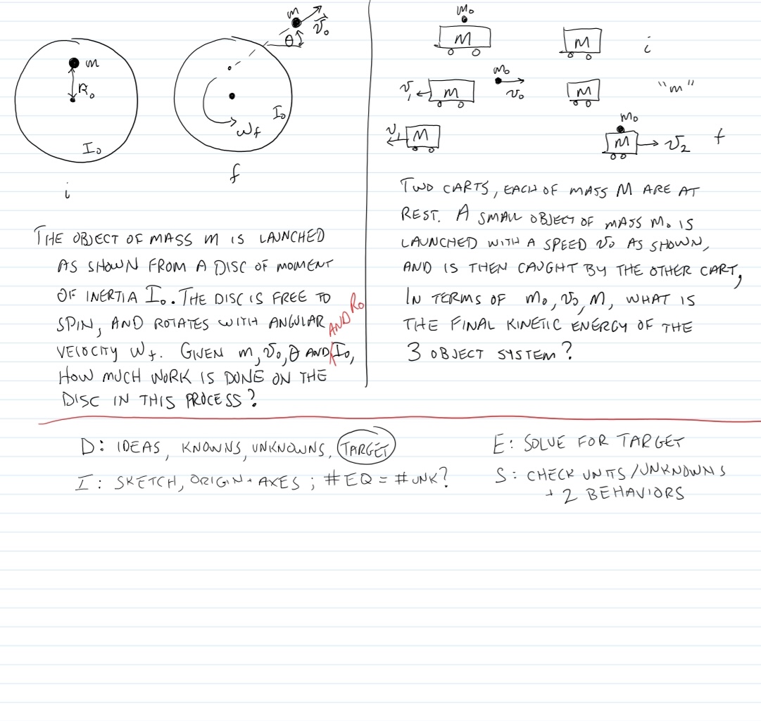 Solved TWD CARTS, EACI OF MASS M ARE AT REST. A SMAM OBJECT | Chegg.com