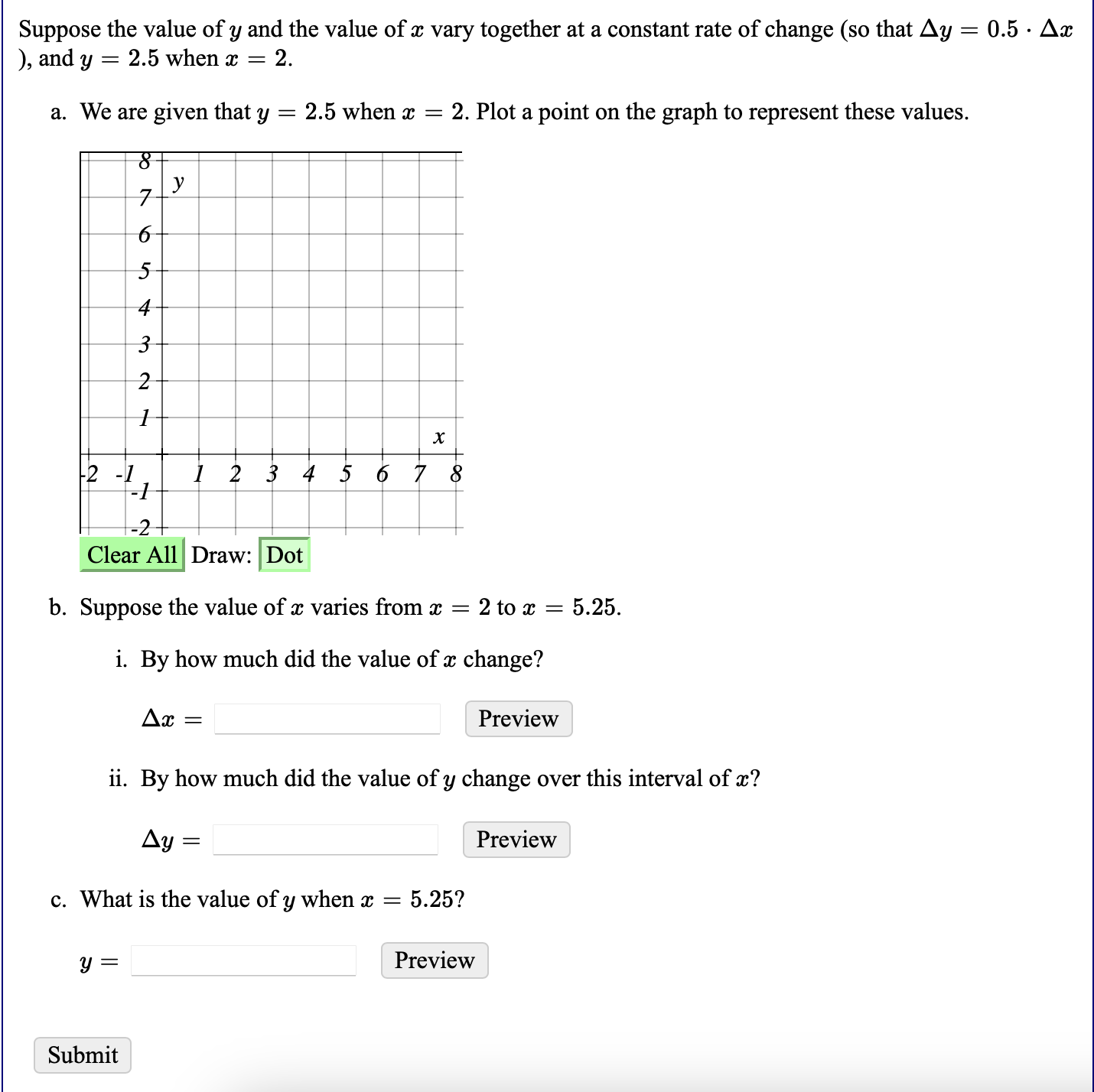Solved Suppose the value of y ﻿and the value of x ﻿vary | Chegg.com
