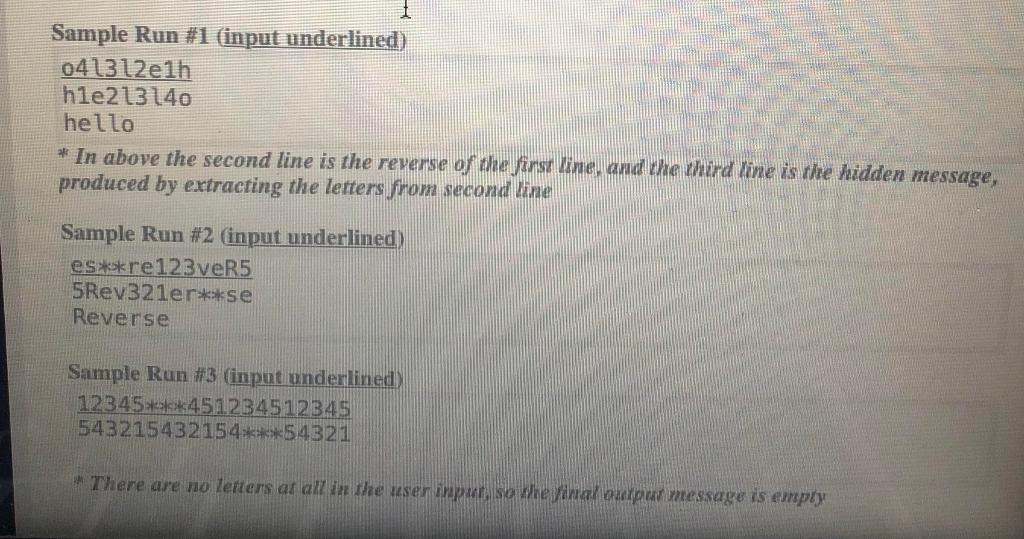 Solved Lab-9 Ex6 - Hidden Message! Hidden messages are to be | Chegg.com