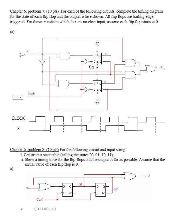 Solved Chapter 6. problem 7: (10 pts) For each of the | Chegg.com