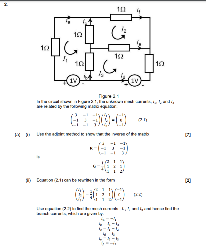 Solved Figure 2.1 In the circuit shown in Figure 2.1, the | Chegg.com