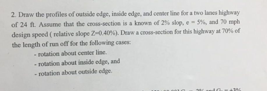 2. Draw the profiles of outside edge, inside edge, | Chegg.com