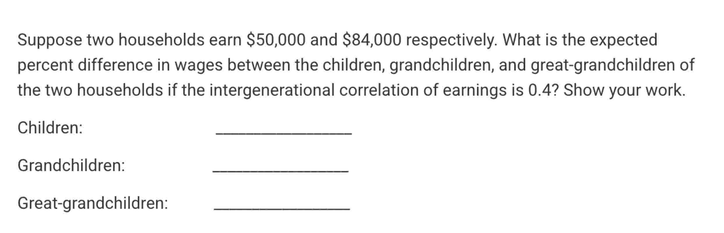 Solved Suppose two households earn \( \$ 50,000 \) and | Chegg.com Solved Suppose two households earn \( \$ 50,000 \) and | Chegg.com