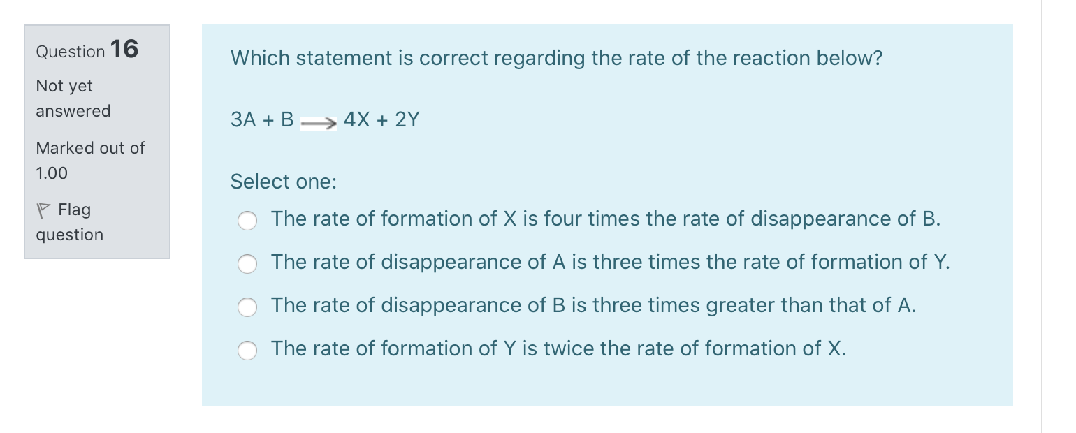 Solved Question 16 Which statement is correct regarding the | Chegg.com