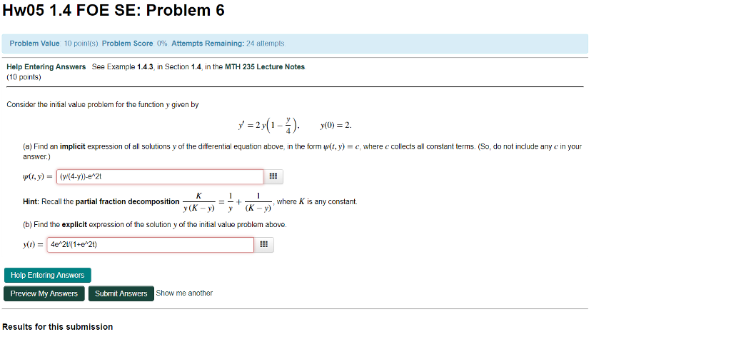 Solved Hw05 1.4 FOE SE: Problem 6 Problem Value 10 point(s) | Chegg.com