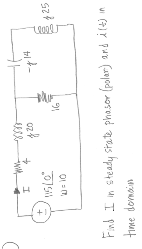 Solved Find I in steady state phasor (polar) and i(t) in | Chegg.com