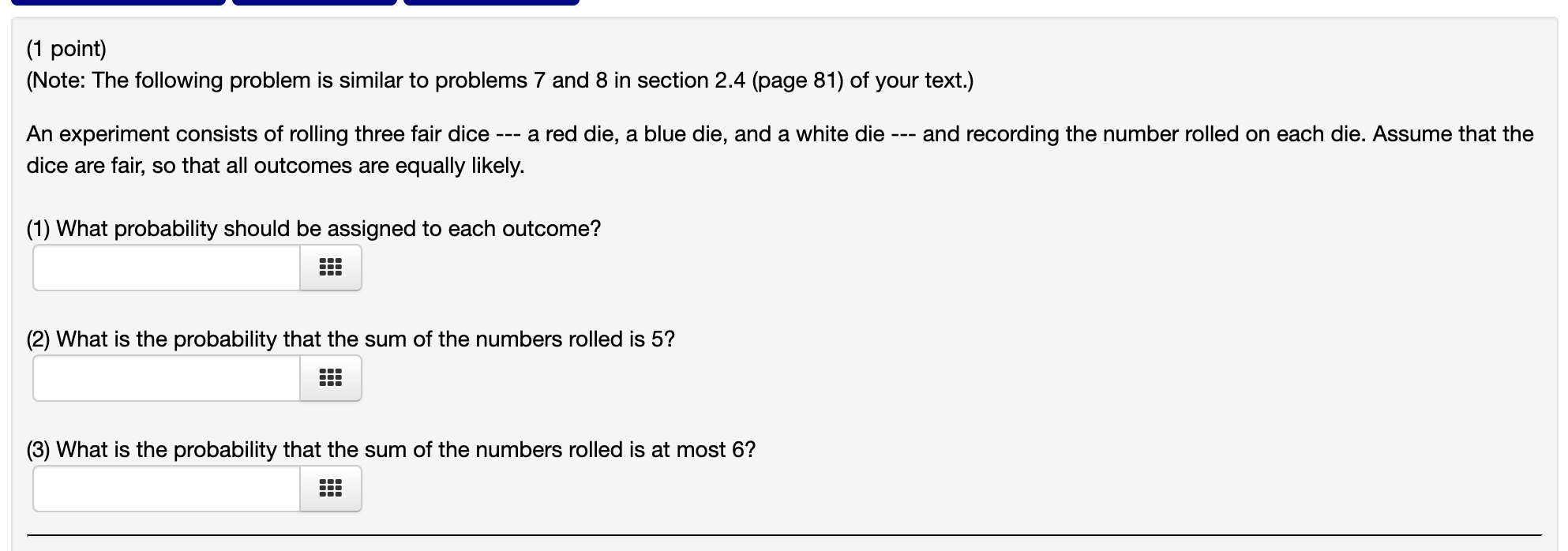Solved (1 point) (Note: The following problem is similar to | Chegg.com