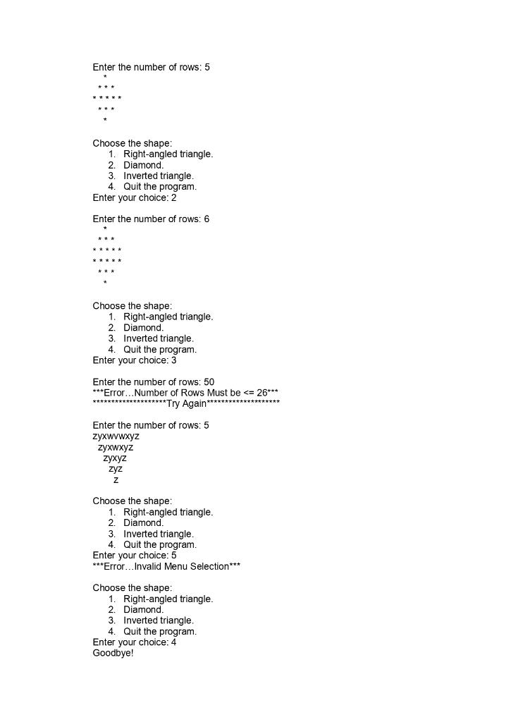 Solved Write A Menu Driven Program Which Will Generate