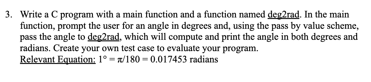Solved Write A C Program With A Main Function And A Function 
