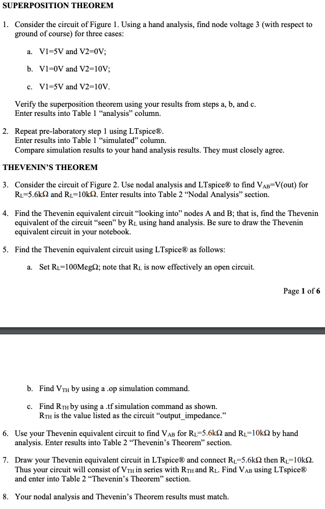 Solved Superposition Theorem 1 Consider The Circuit Of
