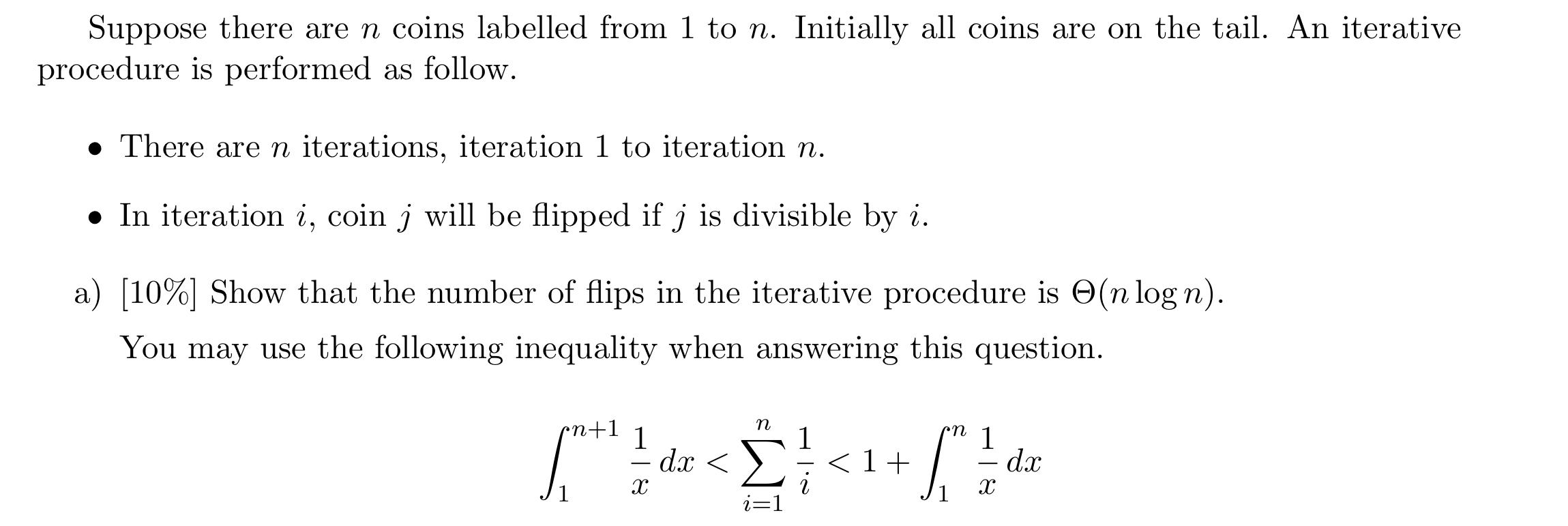 Solved Suppose there are n coins labelled from 1 to n. | Chegg.com