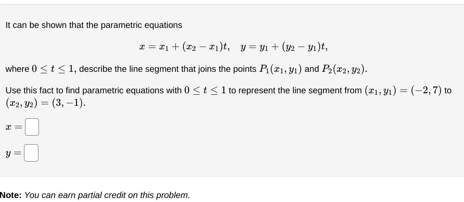 Solved It can be shown that the parametric equations | Chegg.com