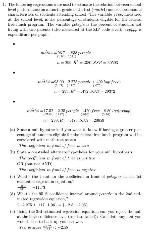 Solved Answers are given at the end of the question. Explain | Chegg.com