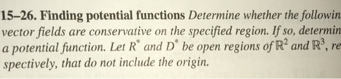 Solved 15-26. Finding potential functions Determine whether | Chegg.com