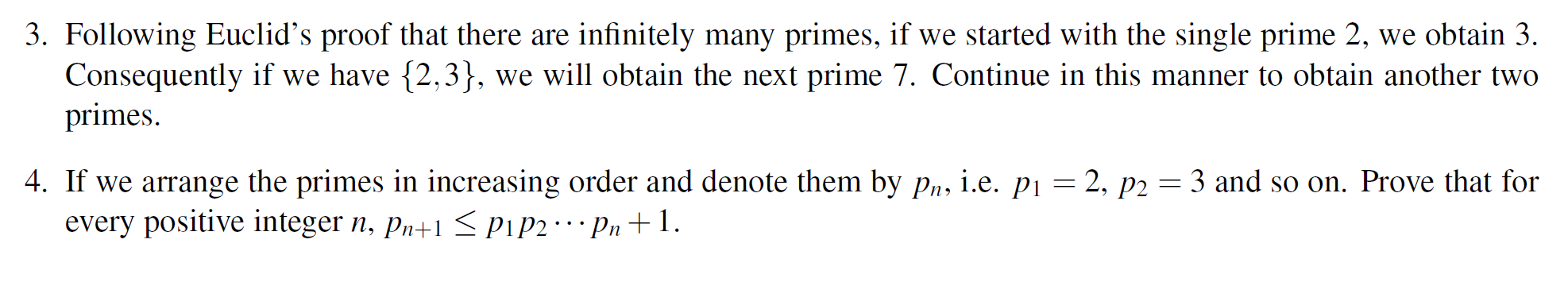 Solved 3. Following Euclid's proof that there are infinitely | Chegg.com