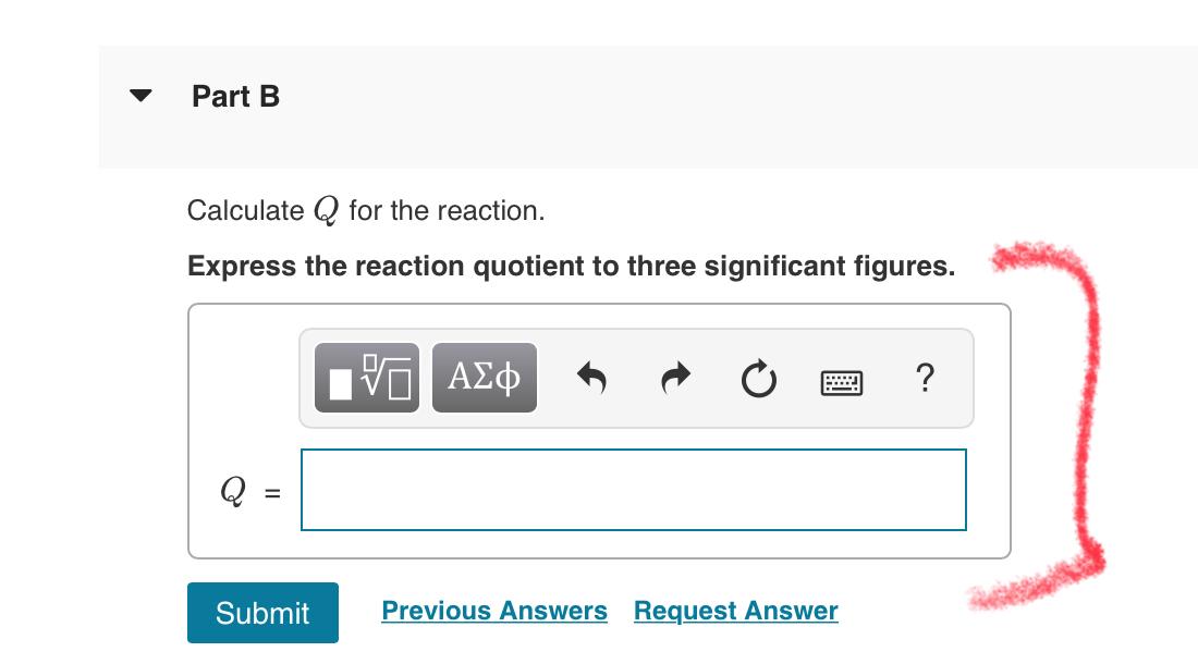 Solved Calculate Q for the reaction. Express the reaction | Chegg.com