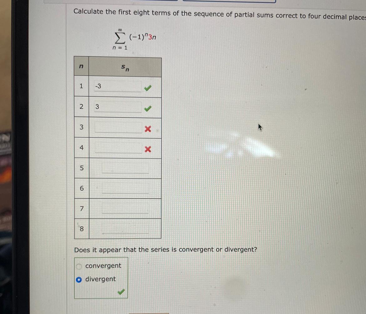 Solved Calculate the first eight terms of the sequence of | Chegg.com