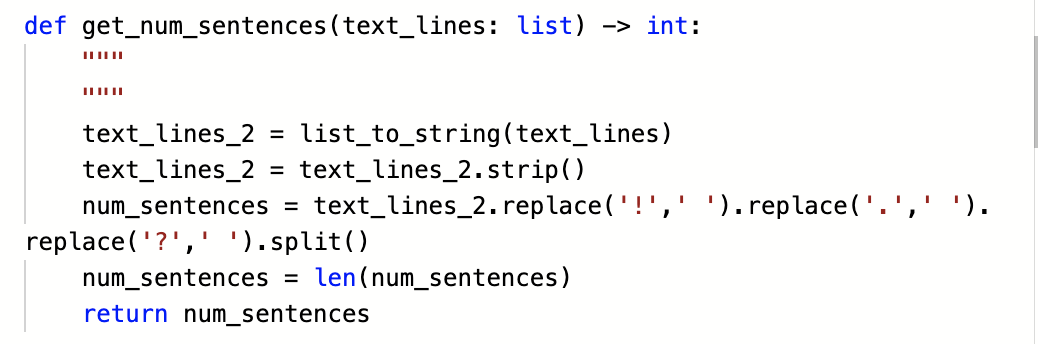Solved URGENT - trying to create a function that separates a | Chegg.com