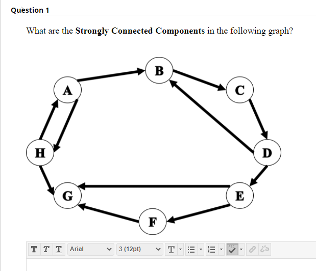 Solved Question 1 What are the Strongly Connected Components | Chegg.com