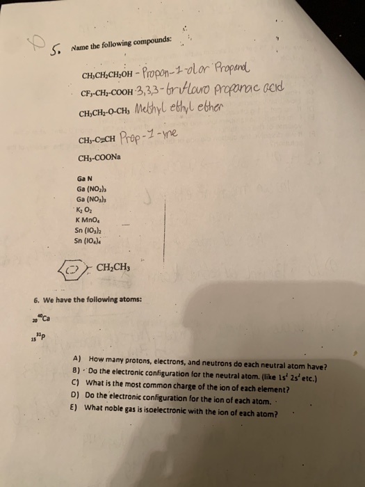 Solved Name the following compounds: S. CHCH CH-он - | Chegg.com