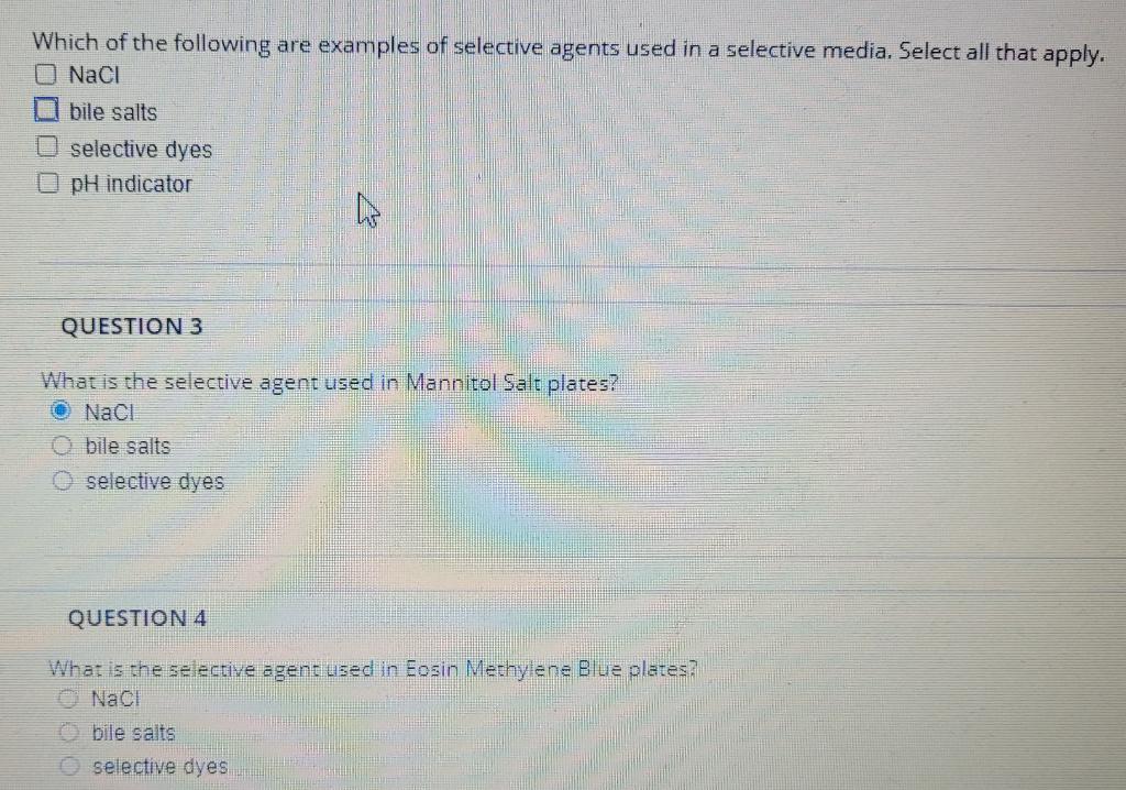 Solved Which of the following are examples of selective | Chegg.com