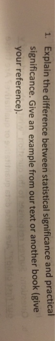 Solved Explain the difference between statistical | Chegg.com