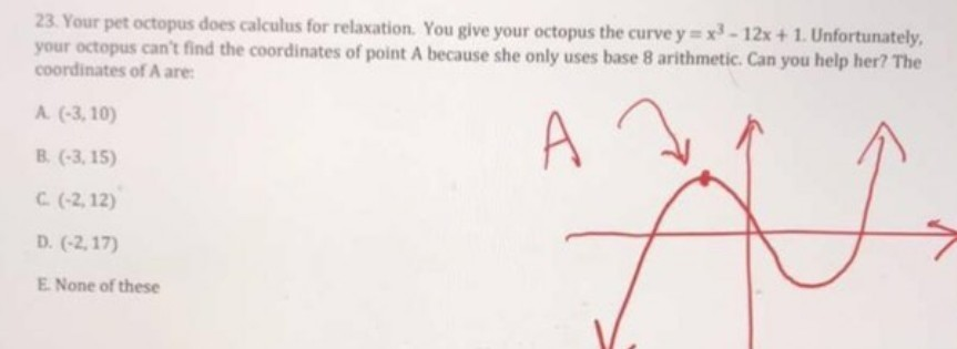 Solved 23. Your pet octopus does calculus for relaxation. | Chegg.com