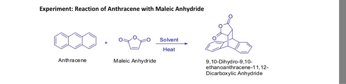 Solved Experiment: Reaction of Anthracene with Maleic | Chegg.com