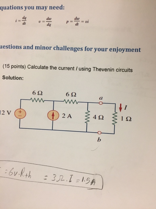 Solved Equations you may need: i = dq/dt u = dw/dq p = dw/dt | Chegg.com