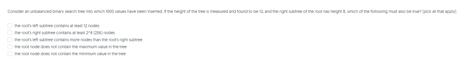 Solved Consider An Unbalanced Binary Search Tree Into Which
