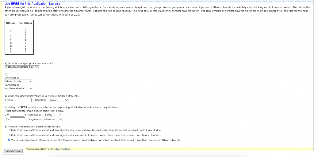 Solved Use SPSS for this Application Exercise: A | Chegg.com