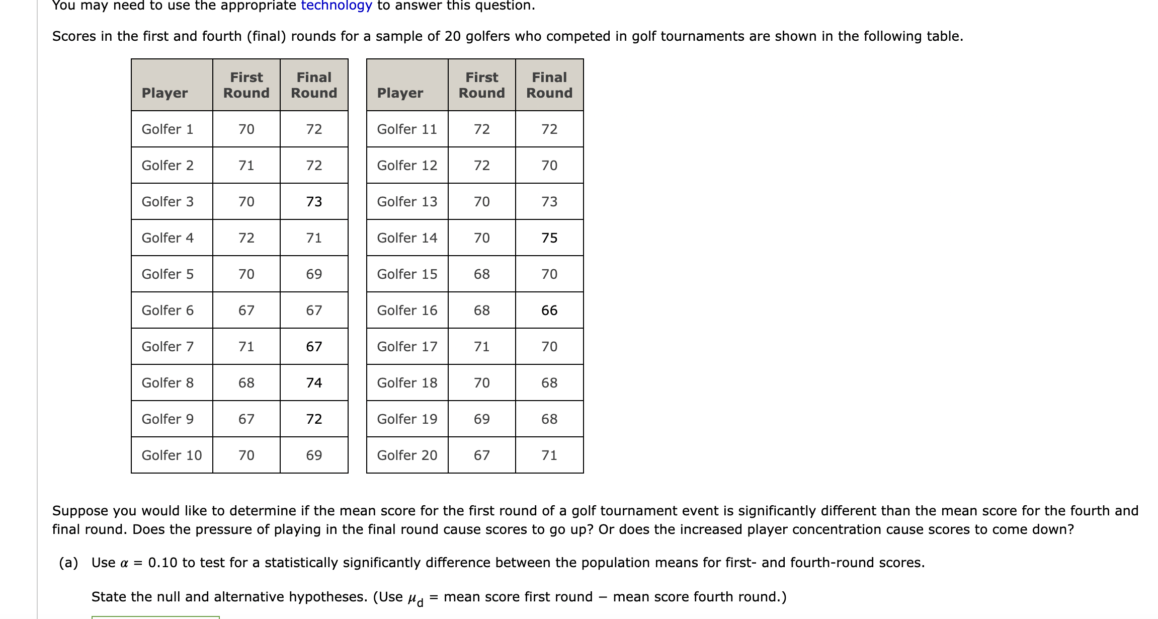 Solved Calculate the p-value. (Round your answer to four | Chegg.com