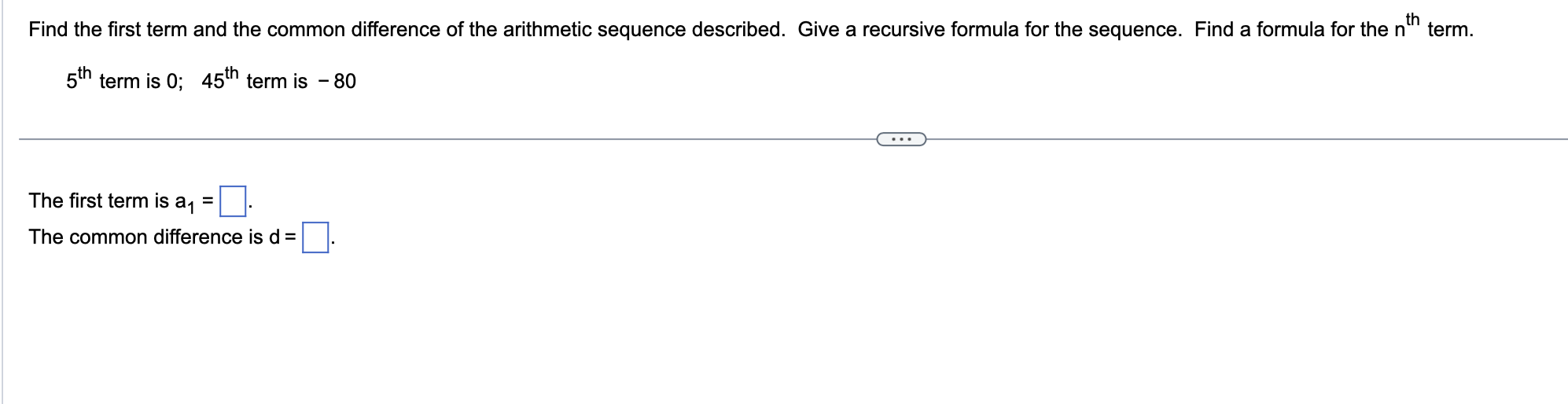 Solved Find the first term and the common difference of the | Chegg.com