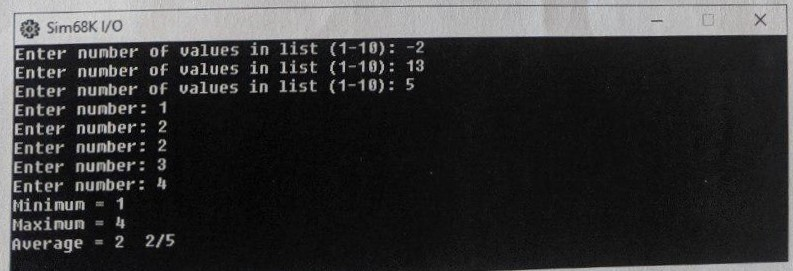I need to write an Assembly program to input a list | Chegg.com