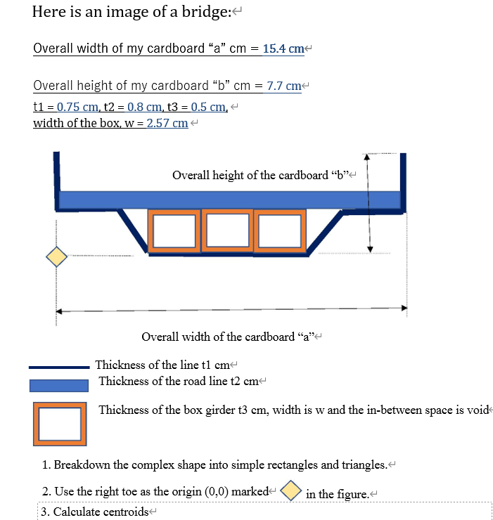 Solved Here is an image of a bridge: Overall width of my | Chegg.com