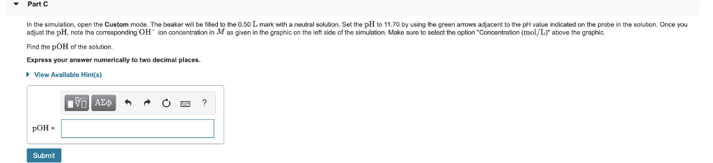 Solved Part C In the simulation, open the Custom mode. The | Chegg.com