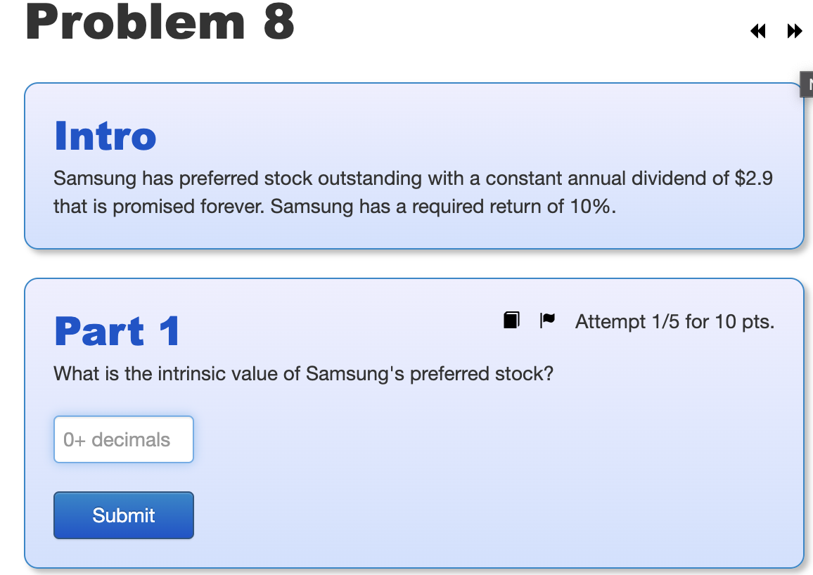 Solved Samsung has preferred stock outstanding with a | Chegg.com