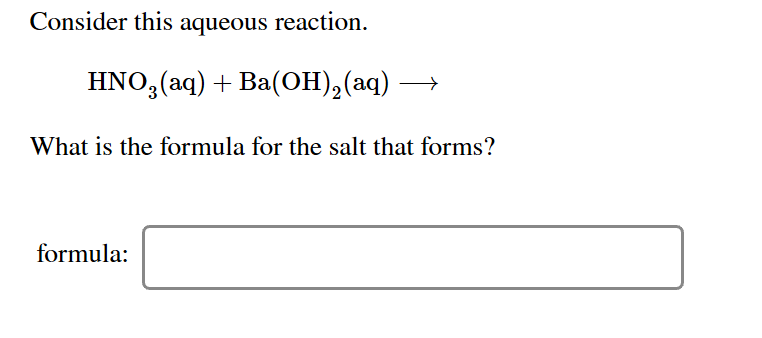 Solved Consider this aqueous reaction. HNO3(aq) + | Chegg.com